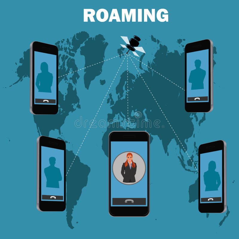 Roaming Concept, Vector Illustration Stock Vector - Illustration of ...