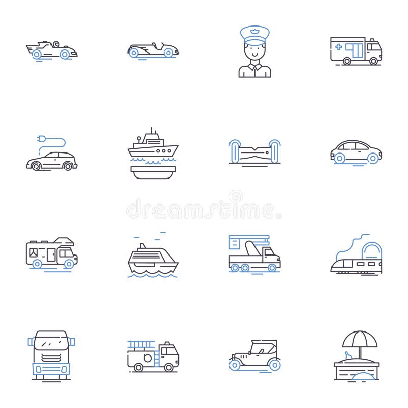 Roaming Line Icons Collection. Travelling, Mobile, International ...