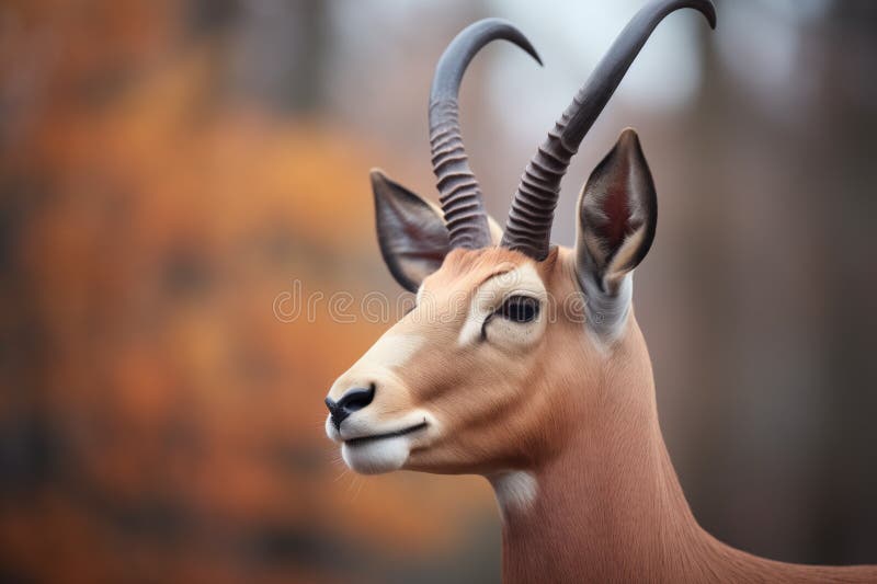 Roan Antelope with Distinctive Facial Markings Stock Illustration ...