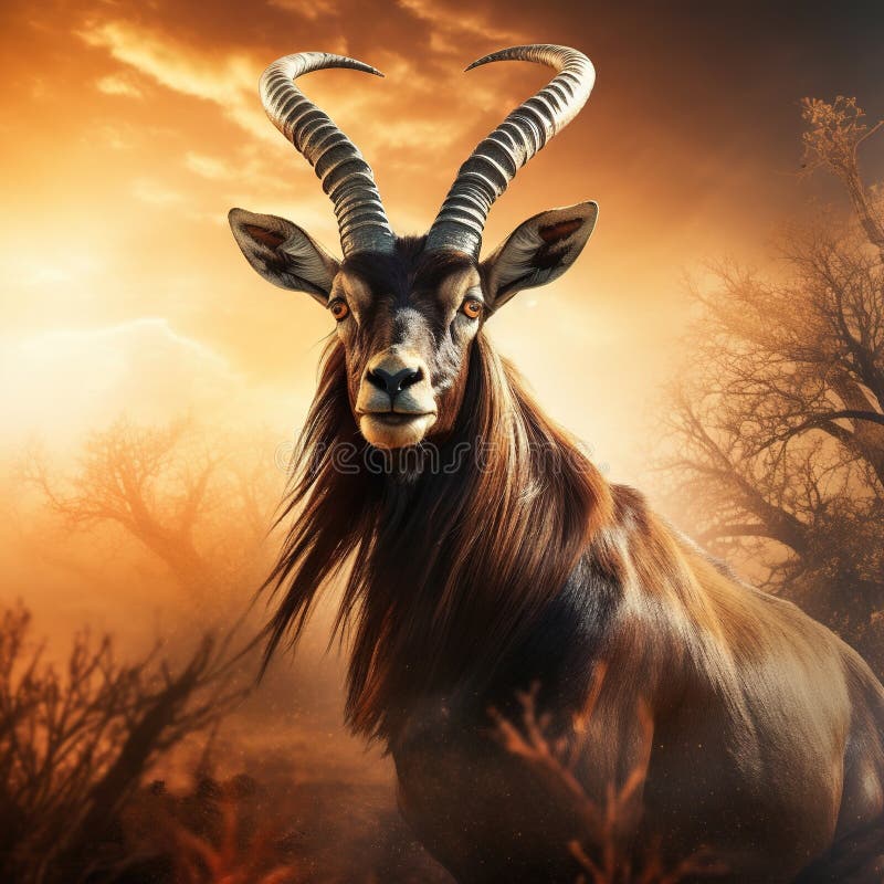 Roan Antelope Made with Generative AI Illustration Stock Illustration ...