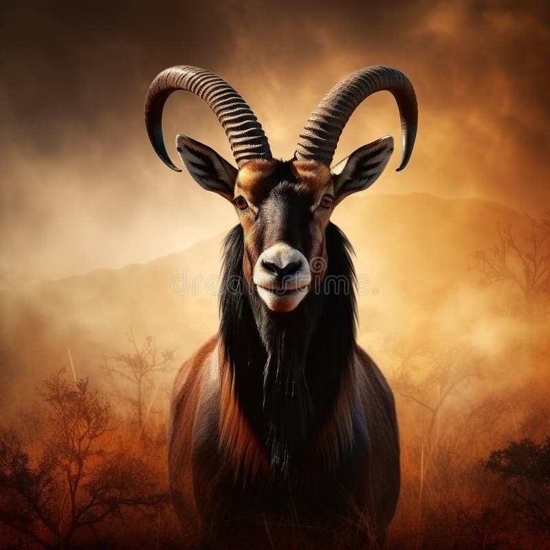 Roan Antelope Made with Generative AI Illustration Stock Illustration ...