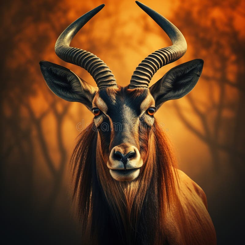 Roan Antelope Made with Generative AI Illustration Stock Illustration ...