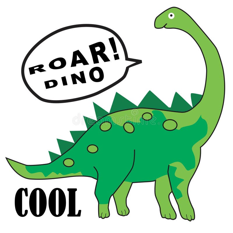 Roar Dino Animals Print Illustrations Vector Art Stock Illustration ...