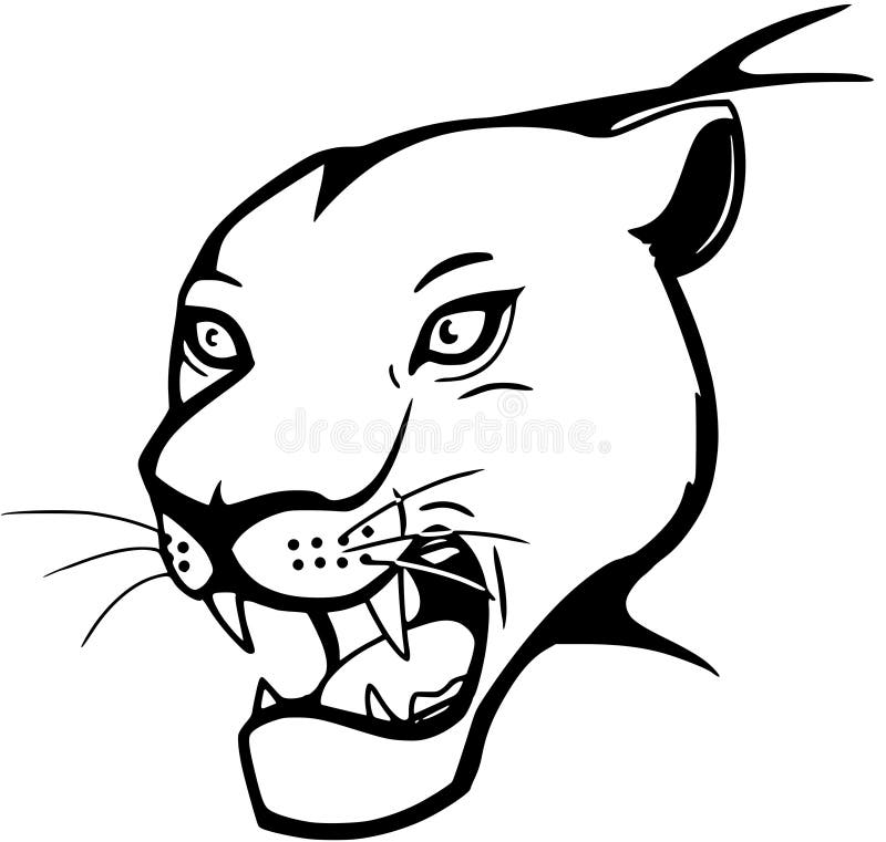 Roaring big cat stock vector. Illustration of zodiac - 14841272
