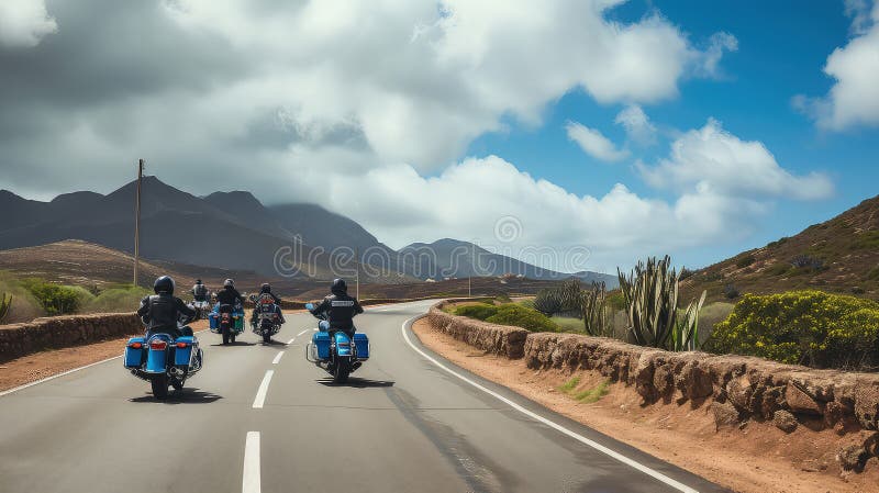 Roaring Engines and the Thrill of the Open Road. Stock Image - Image of ...