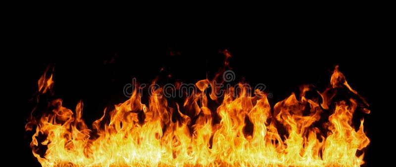 Roaring Fire In Fireplace With Logs And Flames Stock Image - Image of ...