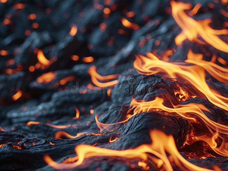 Roaring Flames Texture Intense Fire and Heat Background Wallpaper Stock ...