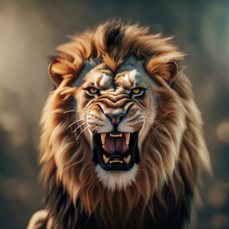 Roaring Fury, Capturing the Power of an Angry Lion S Roar, Generative ...