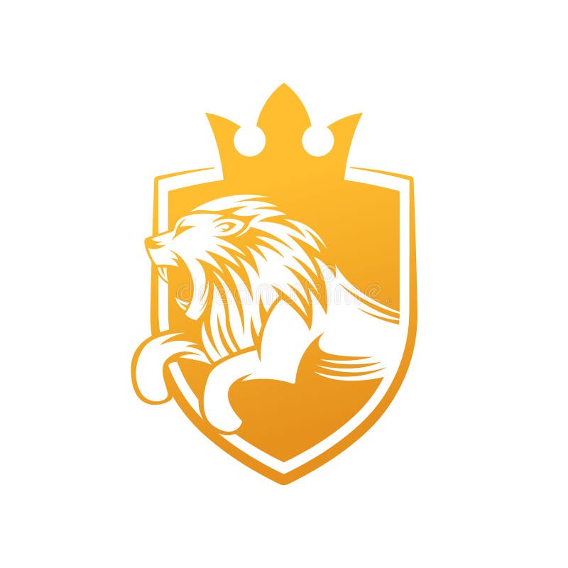 Roaring Lion Logo Vector Design Illustrator. Luxury Roaring Lion Head ...
