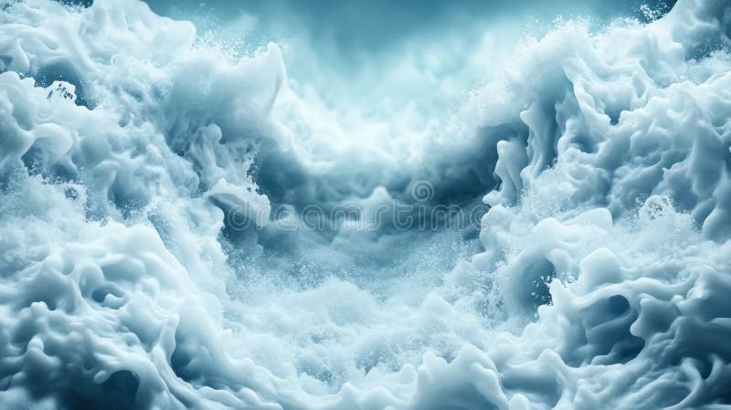 Roaring Ocean Waves Crash with Powerful Force, Creating a Mesmerizing ...