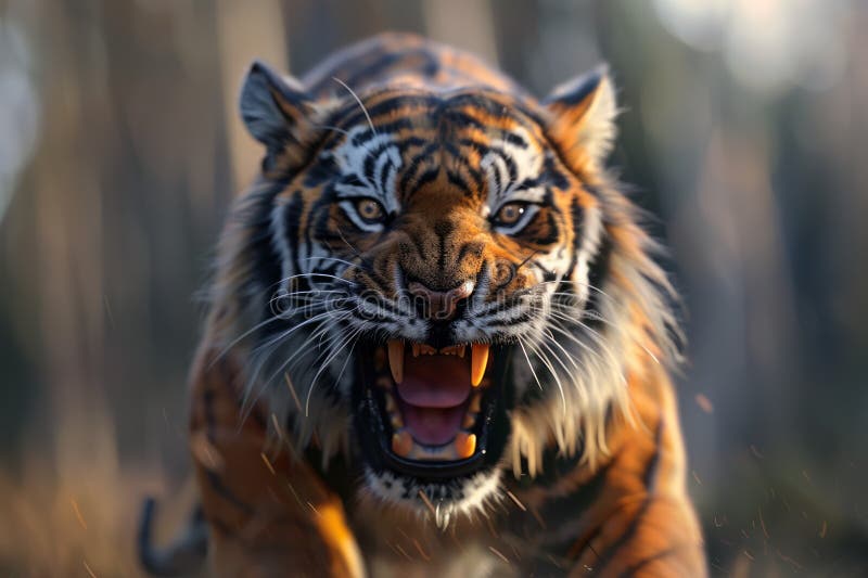 Roaring Tiger Misty Jungle Neural Network Ai Generated Stock Photos ...