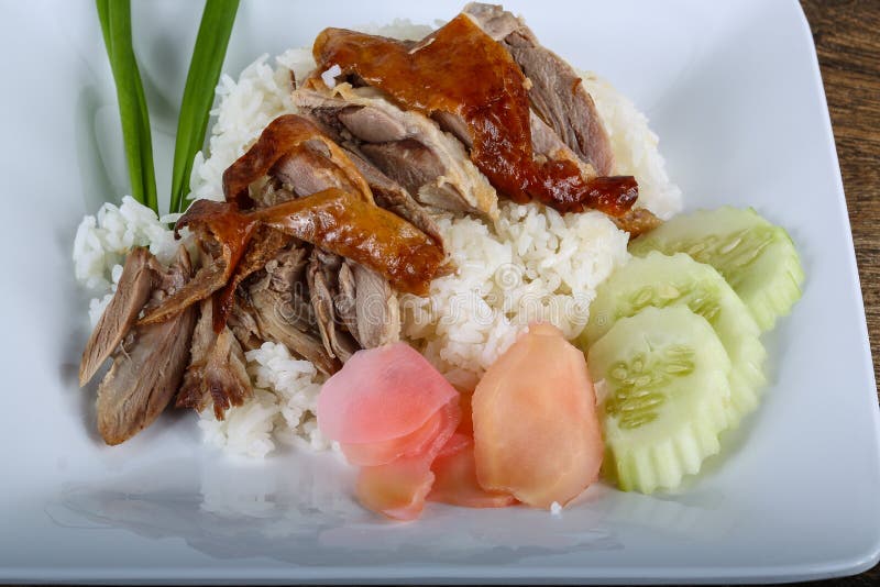 Roasred duck with rice stock photo. Image of chinese - 111967160