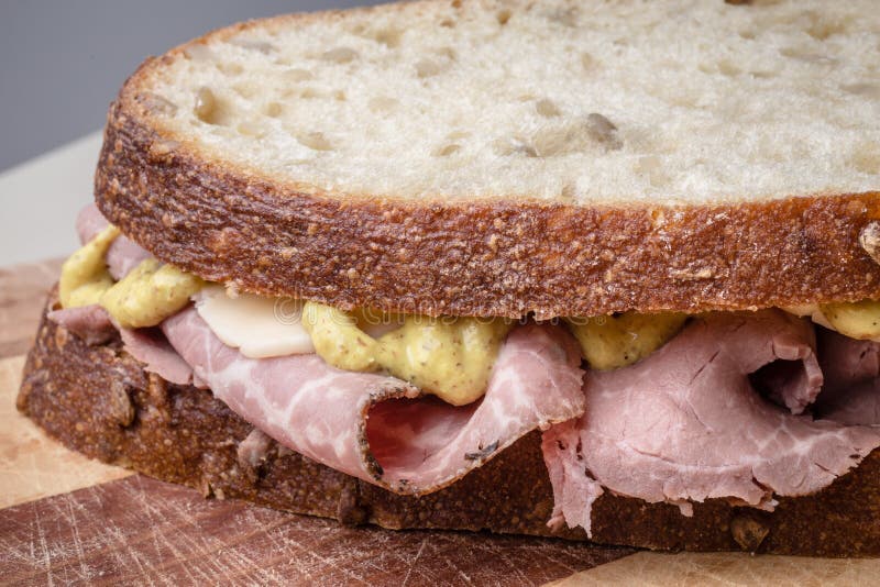 Roast Beef and Cheese Sandwich Stock Photo - Image of food, deli: 128872854