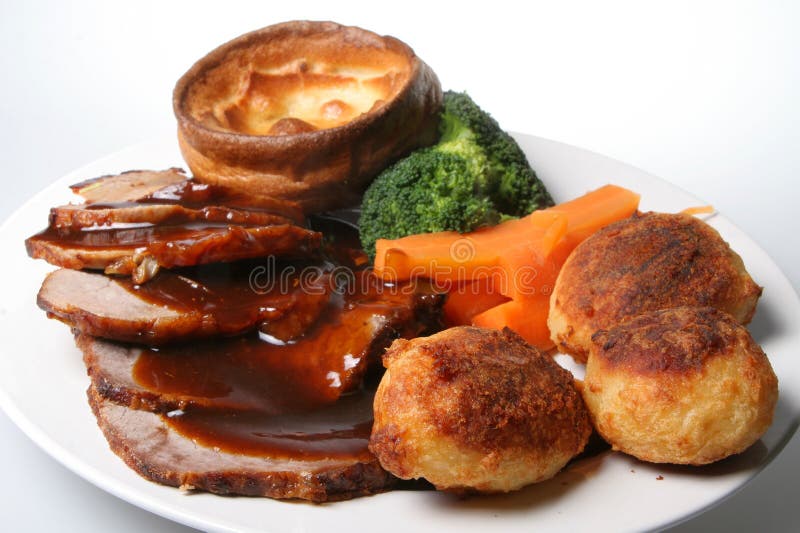 Roast Beef Dinner stock photo. Image of english, square - 2150208