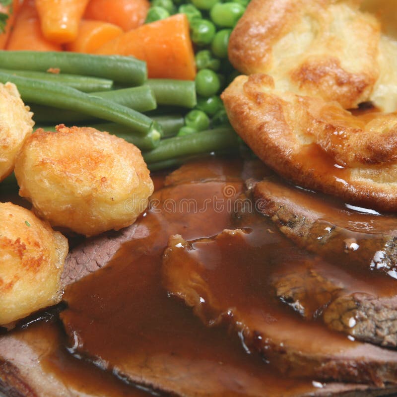 Roast Beef Dinner stock image. Image of green, sunday - 5521377
