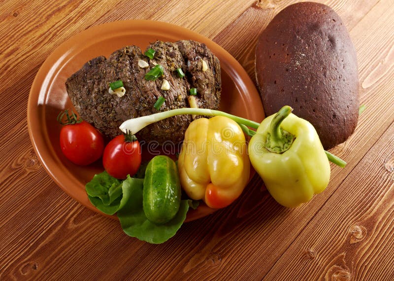 Roast beef farm-style stock image. Image of meat, rosbeef - 33229751