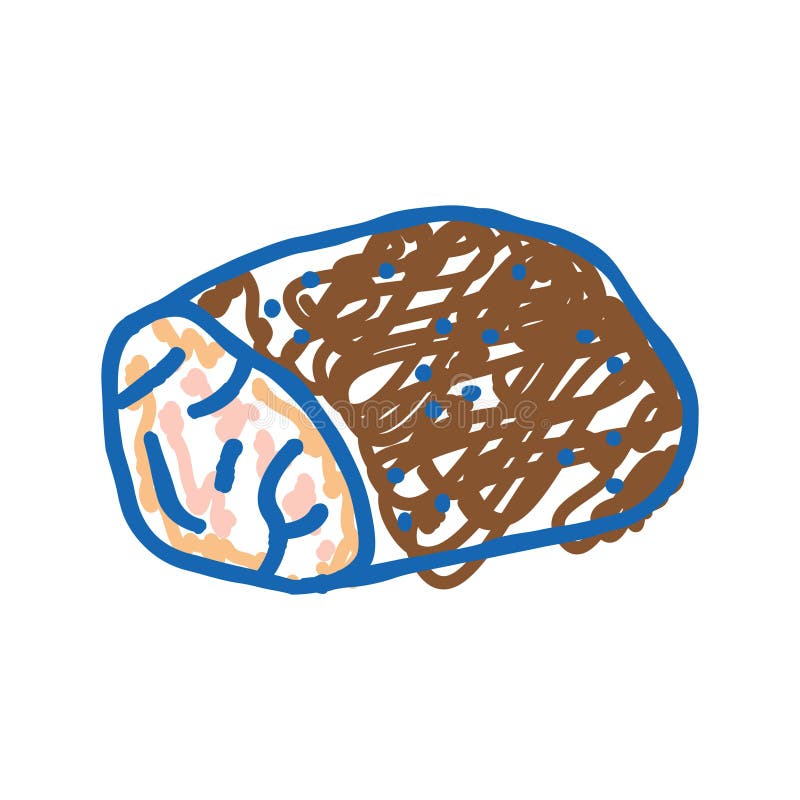 Roast Beef Icon Doodle Illustration Stock Vector - Illustration of ...