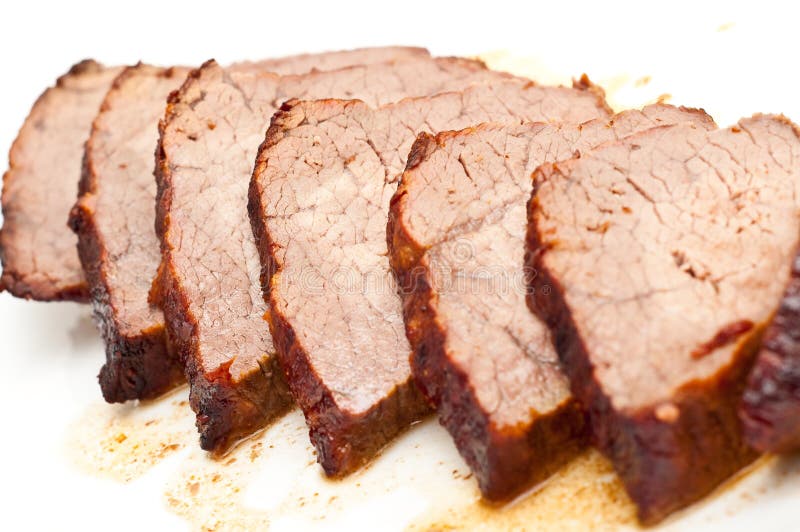 Roast Beef Isolated on White Stock Image - Image of food, preparation ...