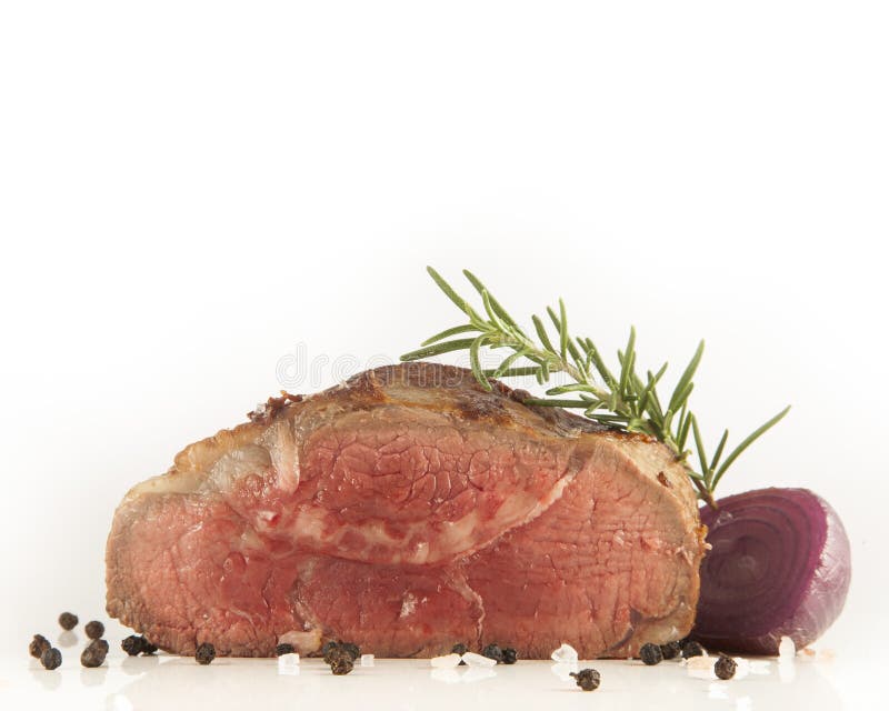 Roast Beef Isolated on White Stock Image - Image of dinner, fresh: 99242543