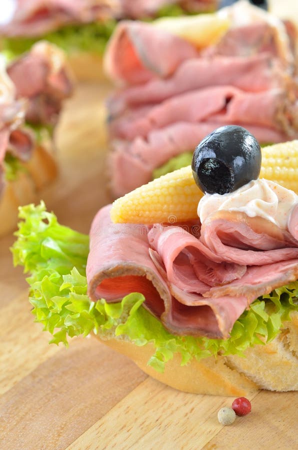 Roast beef morsels stock photo. Image of cuisine, cheese - 23292908