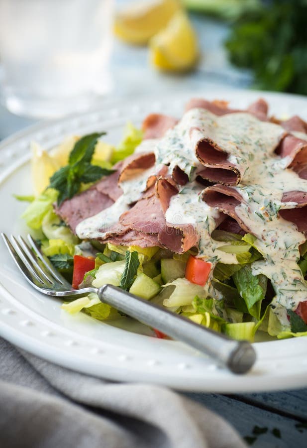 Roast Beef Salad stock photo. Image of gourmet, creamy - 59154354