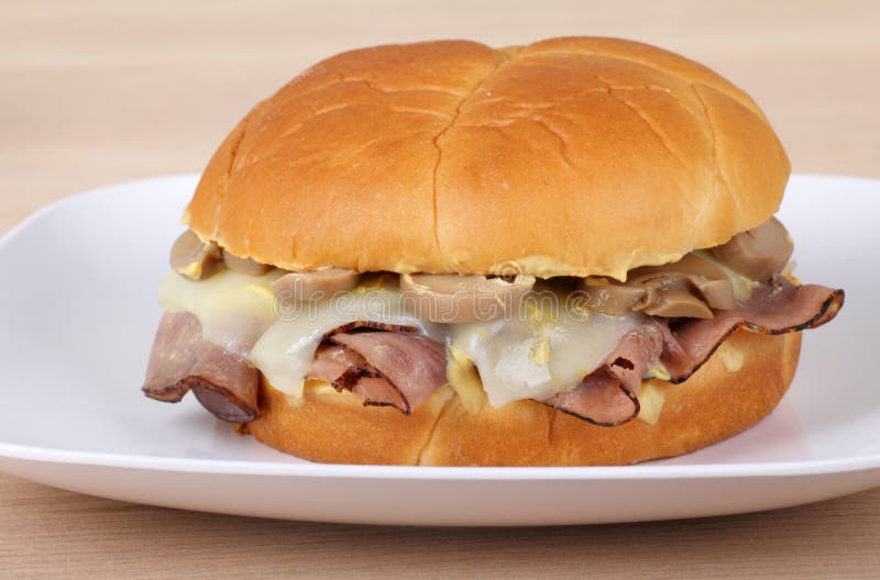 Roast Beef Sandwich stock image. Image of mozzarella - 15987193