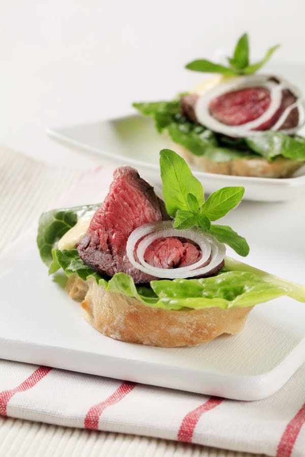 Roast Beef Sandwiches stock photo. Image of bread, roll - 25351684