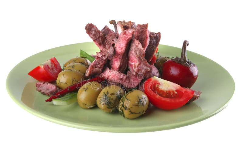 Beef slice with chunk stock image. Image of dinner, nutrition - 12033077