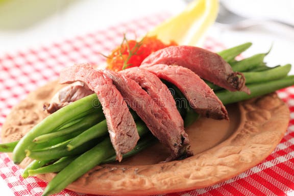Roast Beef and String Beans Stock Photo - Image of cooked, lunch: 21701178