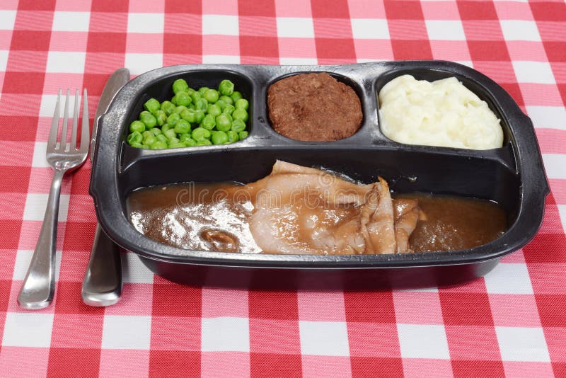 TV dinner of ribs stock photo. Image of packaged, gravy - 21575842