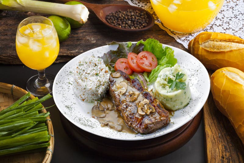 Roast Beef with Vegetables and Rice Stock Image - Image of herbs ...