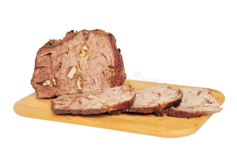 Roast Beef on a Wooden Board Stock Photo - Image of tasty, dinner: 17182652