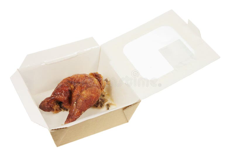 Roast Chicken in Box stock photo. Image of shot, cutout - 35667400