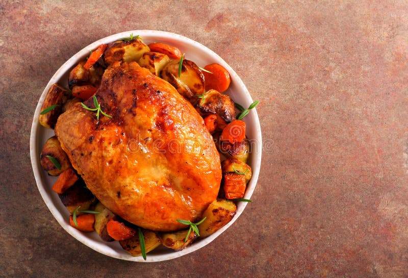 Roast Chicken Crown, Served Stock Photo - Image of grill, savory: 213222558