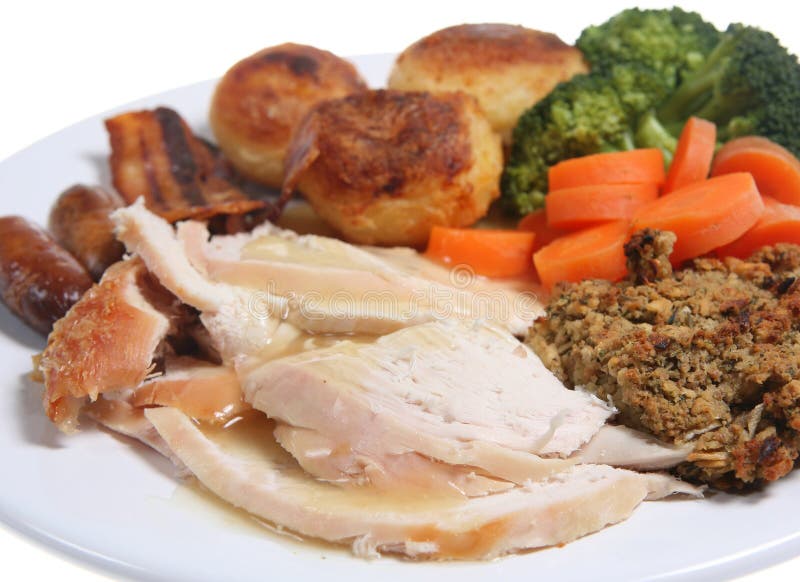 Roast Chicken Dinner stock photo. Image of roast, broccoli - 2502742