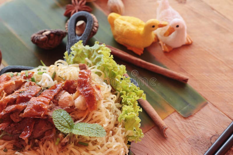 Roast Duck Noodle is Delicious. Stock Image - Image of healthy, braised ...