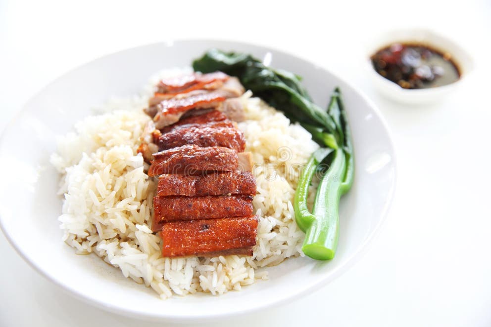Roast duck over rice stock image. Image of white, menu - 136994589