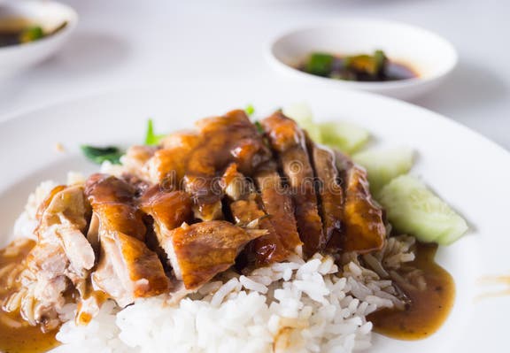 The roast duck over rice stock image. Image of asia, dragon - 42029569