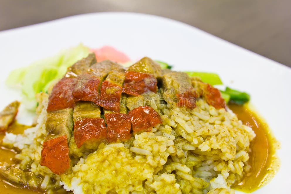 Roast duck over Rice stock photo. Image of chinese, chopsticks - 35142130