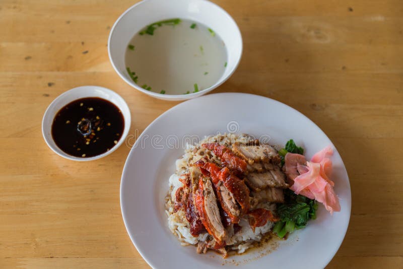 Roast duck over rice stock image. Image of delicious - 64156421