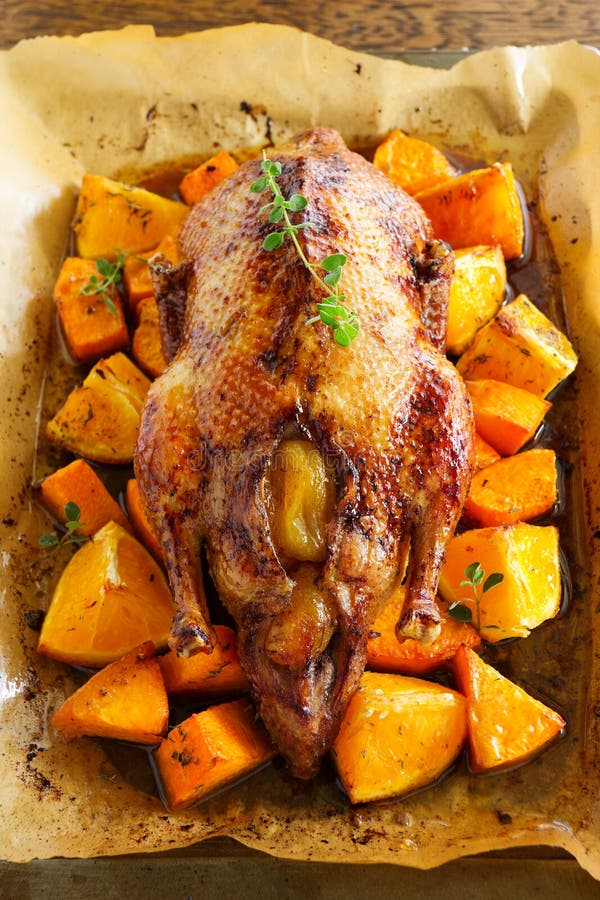 Roast duck stock photo. Image of yellow, meat, muscovy - 46252626