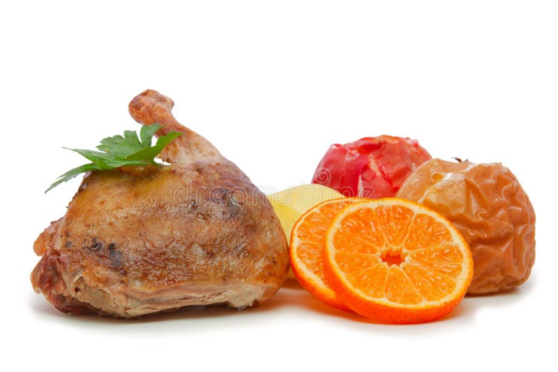 Roast Duck.Christmas Dinner. Stock Photo - Image of parsley, dinner ...