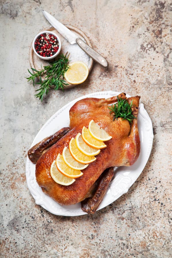 Roast duck stock image. Image of holiday, celebration - 71072455