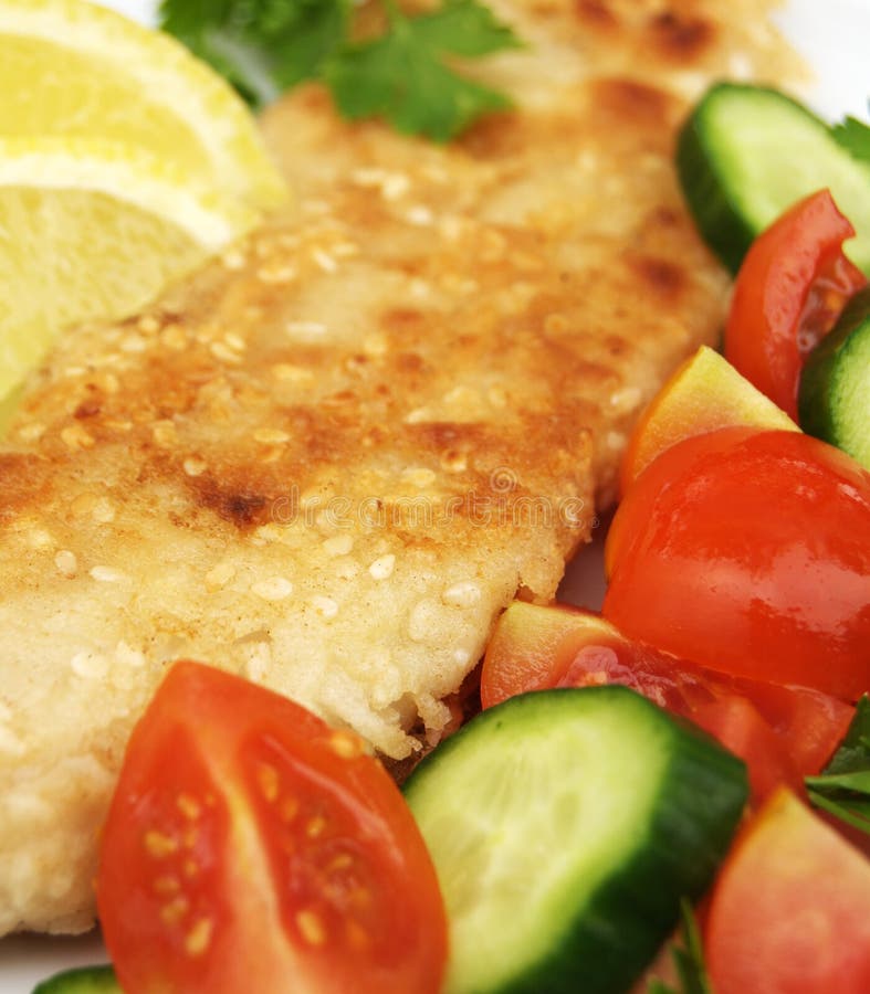 Roast fish stock image. Image of fruit, healthy, delicious - 5481655