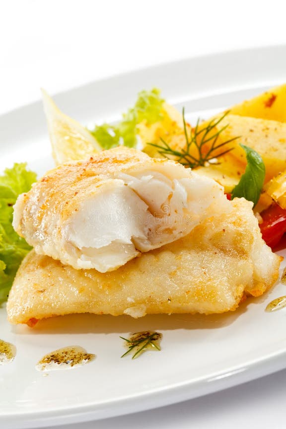 Roast fish fillet stock image. Image of fresh, fast, dish - 55670199