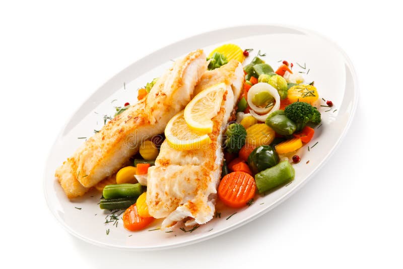 Roast fish fillet stock image. Image of barbecued, garnish - 74434751