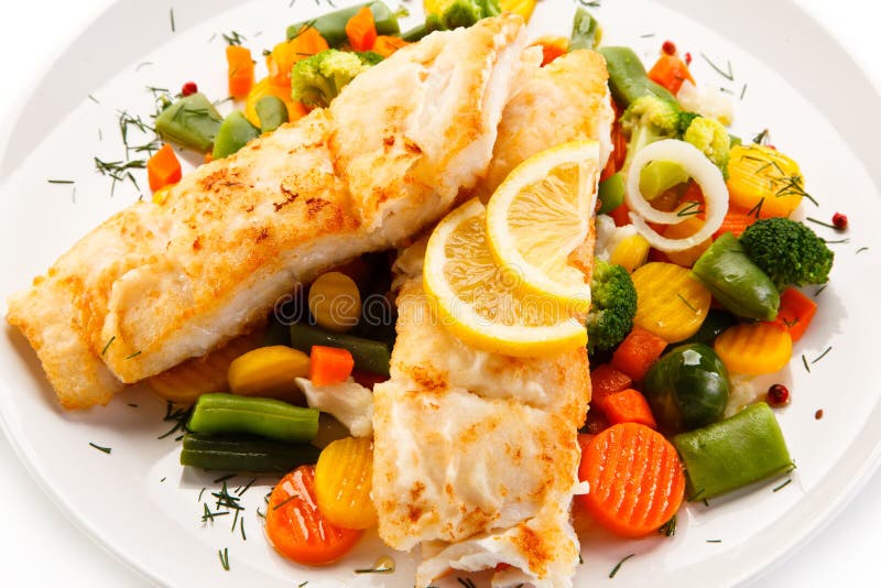 Roast fish fillet stock image. Image of dinner, colors - 74434931