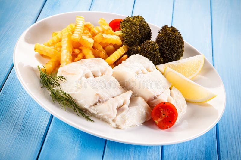 Roast fish fillet stock image. Image of boil, filet, garnish - 88433743