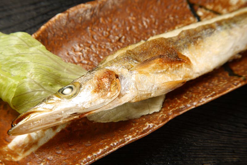 Roast fish stock image. Image of cuisine, japanese, food - 62236341
