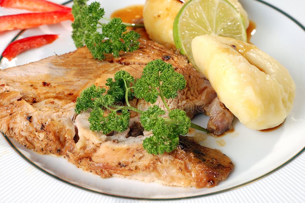 Roast-meat stock image. Image of hunger, cook, pork, garnish - 4339827